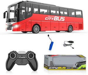 DROPANY Remote Control School Bus Long City Bus With Sounds Lights Toy ...