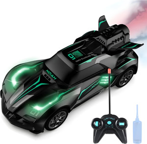 Toybot Remote Control Car with Mist Smoke Spray and Light Up RC Racing ...