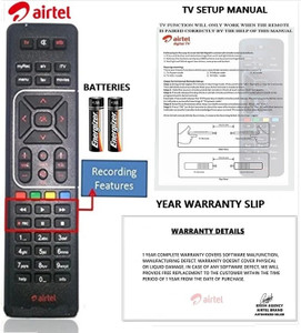 Airtel 100% Original HD Recording Universal (Works With All Tv) Airtel ...