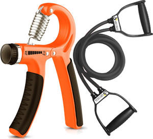 AJRO DEAL Combo of 2 -Double Toning Tube,R Hand Grip Hand Exerciser ...