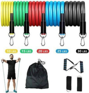 xwipe 11PCS Resistance Bands Rubber Rope Sport Expander Bodybuilding ...