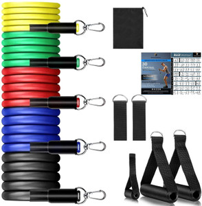 Shopeleven Exercise, Stretching and Workout Toning Tube 5 Tubes Band ...