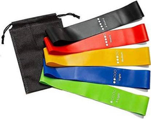 QERYA Legs and Butt Loop Bands Set of 5 for Home Fitness, Stretching ...