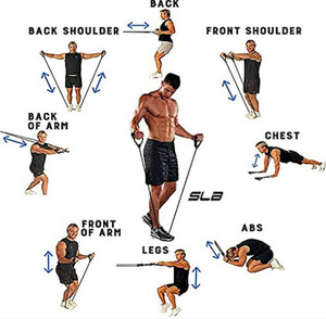 BOLDHIGH D-Handle Double Toning Tube for Stretching, Workout, Home Gym ...