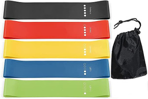 JKIHO Exercise Bands, Set of 4 Exercise Loops Workout Bands for Leg ...