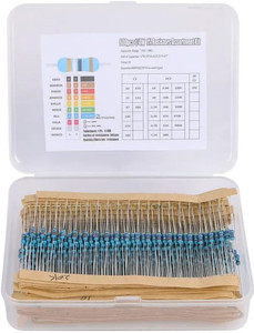 GSK Cut Resistor kit,600pcs Electronics 1/4W Metal Film Resistor kit 1% ...