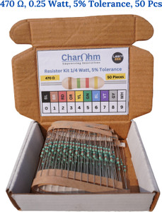 Charohm CH470R50P 50 Pcs 470 Ohm 1/4 Watt High Quality Resistor Fixed ...