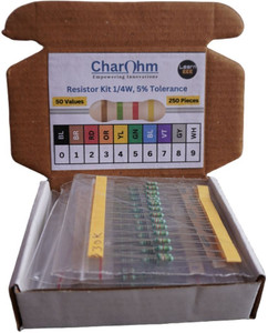 Charohm CH50V05P 50 Values Resistor Kit 250 Pieces 0.25W High Value ...