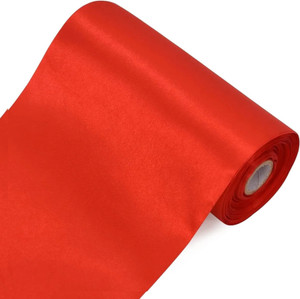 IMPRINT Red Satin Ribbon Solid Fabric Large Ribbon for Grand Opening ...