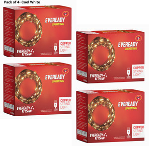 EVEREADY 100 LEDs 10 m White Steady String Rice Lights Price in India ...