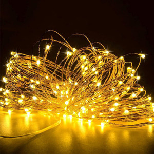 Desidiya 190 LEDs 19 m Gold Steady Strip Rice Lights Price in India ...