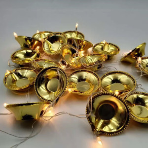 varionics 14 LEDs 3 m Gold Steady Diya Rice Lights Price in India - Buy ...
