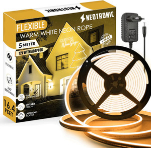 neotronic 600 LEDs 5 m Yellow, Transparent Steady Strip Rice Lights ...