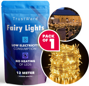 Trust Ware 38 LEDs 12 m Yellow Steady String Rice Lights Price in India ...