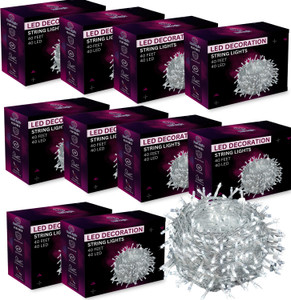 Refulgix 40 LEDs 12 m White Steady String Rice Lights Price in India ...