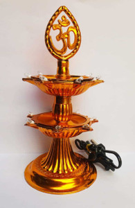 suman traders 14 DEEP JYOTI POOJA DIYA WITH OM SYMBOL Plastic Table ...