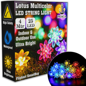 Flipkart SmartBuy 25 LEDs 4 m Multicolor Flickering, Color Changing ...