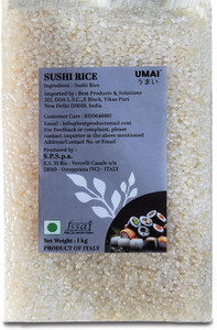 UMAI Premium Sushi Rice Vacuum pack Product Of ITALY | Pack Of 1 | 1 Kg ...