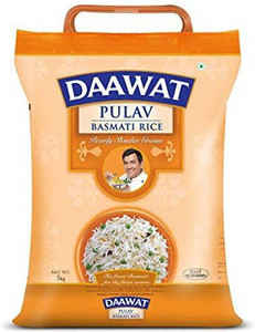 Daawat Pulav rice 5kg Basmati Rice (Long Grain, Unpolished) Price in ...