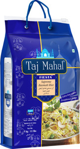 Taj Mahal Fiesta Blue 5kg Basmati Rice (Long Grain, Steam) Price in ...
