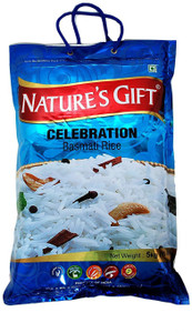 Natures's Gift Celebration Basmati Rice - Packet of 5 Kg Basmati Rice ...