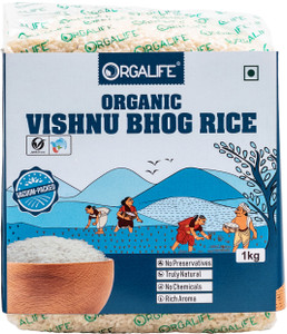 ORGALIFE Vishnu Bhog Rice 1KG Vishnu Bhog Rice (Full Grain, Raw) Price ...