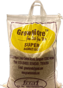 GROW MORE Basmati super Rice (5 KG) Basmati Rice (Long Grain ...