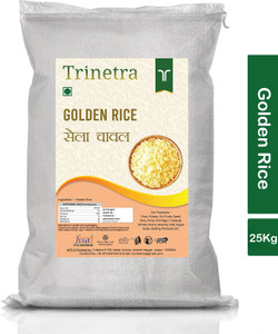 Trinetra Golden Rice (Sella Rice)- 25Kg Pack Yellow Basmati Rice (Long ...