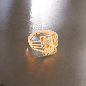 Temora Gold plated Lord Shiva Mahadev ring for men and boys Alloy Gold ...