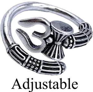 M Men Style Kedarnath Mahadev Om Namah Shivay Shivji Trishul Damru Ring ...
