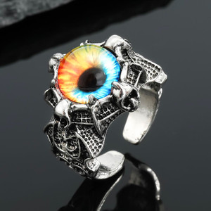 Syfer Dragon Eye Ring, Devil Eye Ring,Evil Eye Ring Adjustable Unisex ...