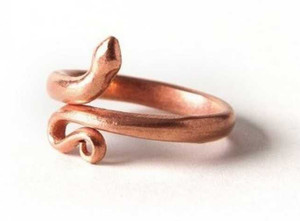 SEN ENTERPRISE Art & Tarrot Copper Snake Ring / Copper Snake Ring ...