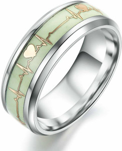 Deal Nut Valentine's Day Special Love Couple Radium ring Steel Rhodium ...