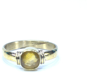 SPRIGEMS Dhanu&Meen Rashi Pukhraj Sapphire Ring(3.25 Ratti) Brass ...