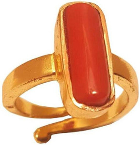 Gemzonite red coral ring 6.25 ratti 6.00 carat moonga ring for men and ...