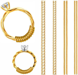 avnish 4 Pcs Gold Ring Adjuster for Loose Rings Invisible Tightener ...