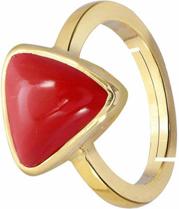 CHIRAG GEMS Unheated Coral (Munga) Adjustable Ring Stone Original ...