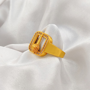 Saizen Bhagwan Ram Name Gold Plated AD Stone Finger Ring For Men And ...