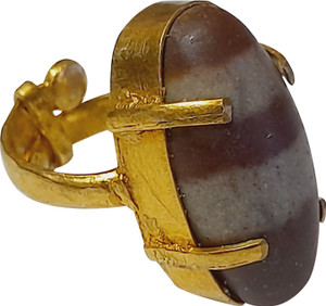 SUBHASHINI Narmada Bana Lingam Adjustable Ring (Size 9) Small Size ...