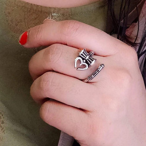 Vivity Ring Dumru Trishul Stainless Steel Ring Price in India - Buy ...