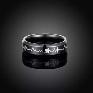 Roadster Heart Beat ECG Rhodium Glow Ring - Thumb Ring Valentine ...