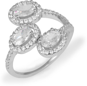 TOUCH925 Sterling Silver Celestial Glow Ring for Women Size-7 Silver ...