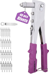 ULTRAFAST Hand Riveterwith40PC RivetsSet265mm with Replaceable Nozzles2 ...