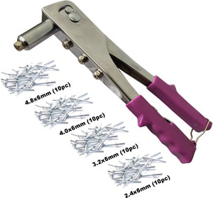 DUMDAAR Heavy 10.5inch Hand Rivet Gun 2.4mm, 3.2mm, 4.0mm, 4.8mm with ...