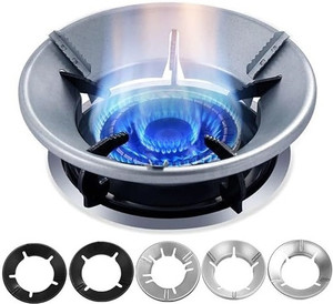 Fitaza Gas Chula Support Stand silver Gas Saver Jali Ring Fire ...