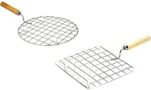 VINZESTA Stainless Steel Roti & Papad Roaster Combo | Round and Square ...