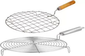 Round Barbeque Jali Roti Roast Grill Papad Roaster (pack of 2) 1 kg ...