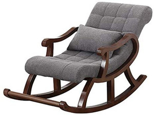 wooden king decor Fabric 1 Seater Rocking Chairs Price in India - Buy ...