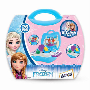 SKOODLE Disney Frozen Blue Color 26 Pieces Kitchen Set For Girl, Ideal ...