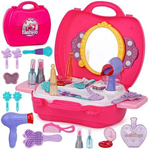 Sheetla Beauty Makeup Kit for Doll Girls Cosmetic Set Kit Hair Salon ...